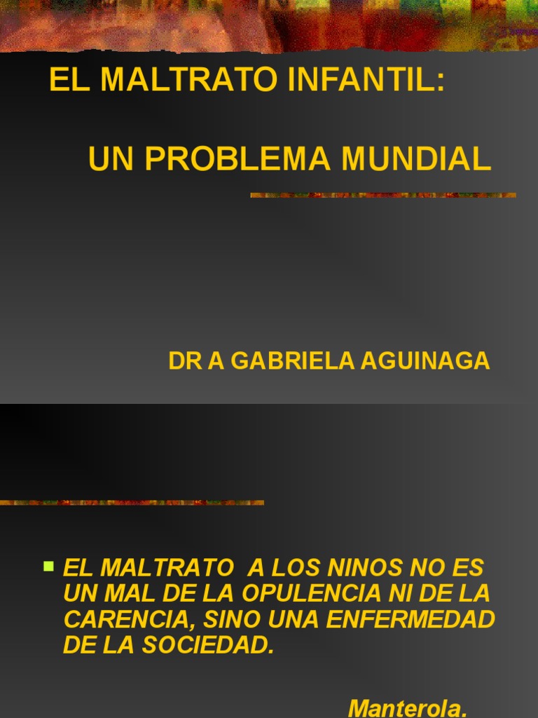 SESION 15 Maltrato Infantil | PDF | Abuso infantil | Depresión (estado ...