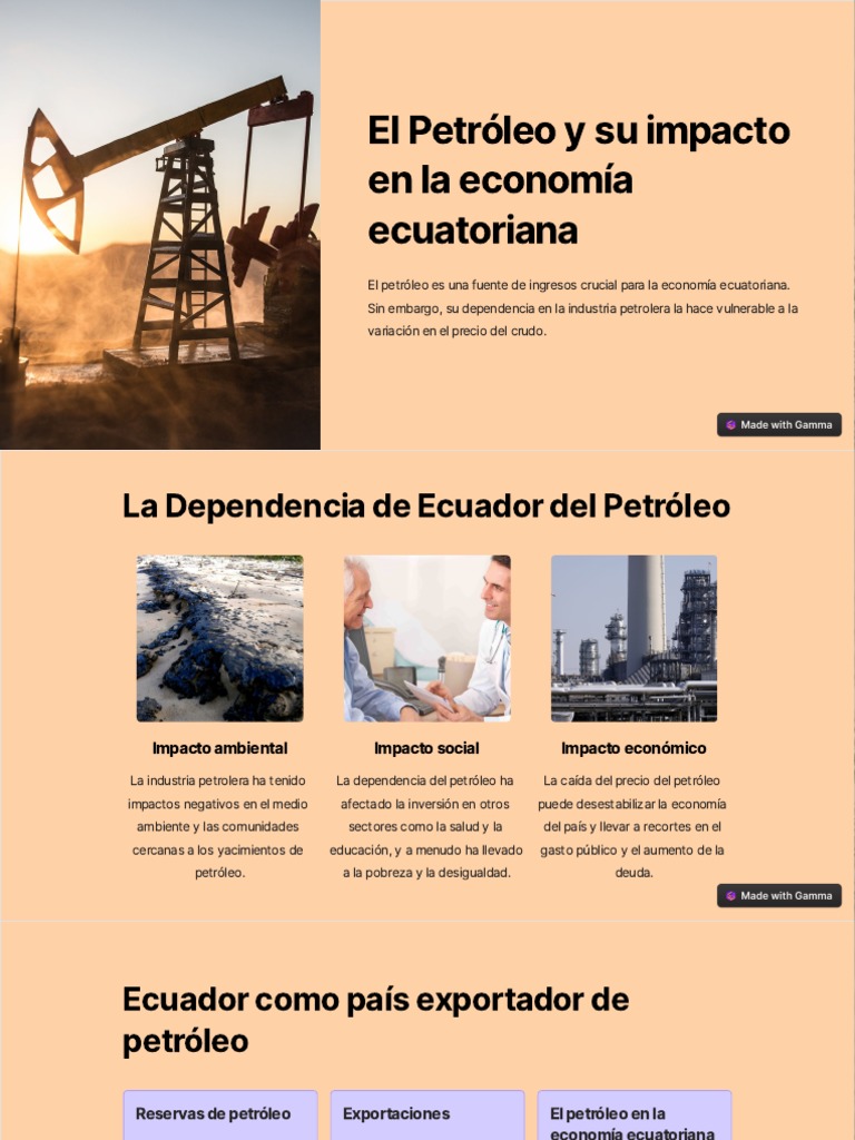 El Petroleo y Su Impacto en La Economia Ecuatoriana | PDF | Petróleo ...