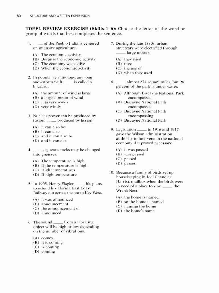 Review Skills 1-6 | PDF