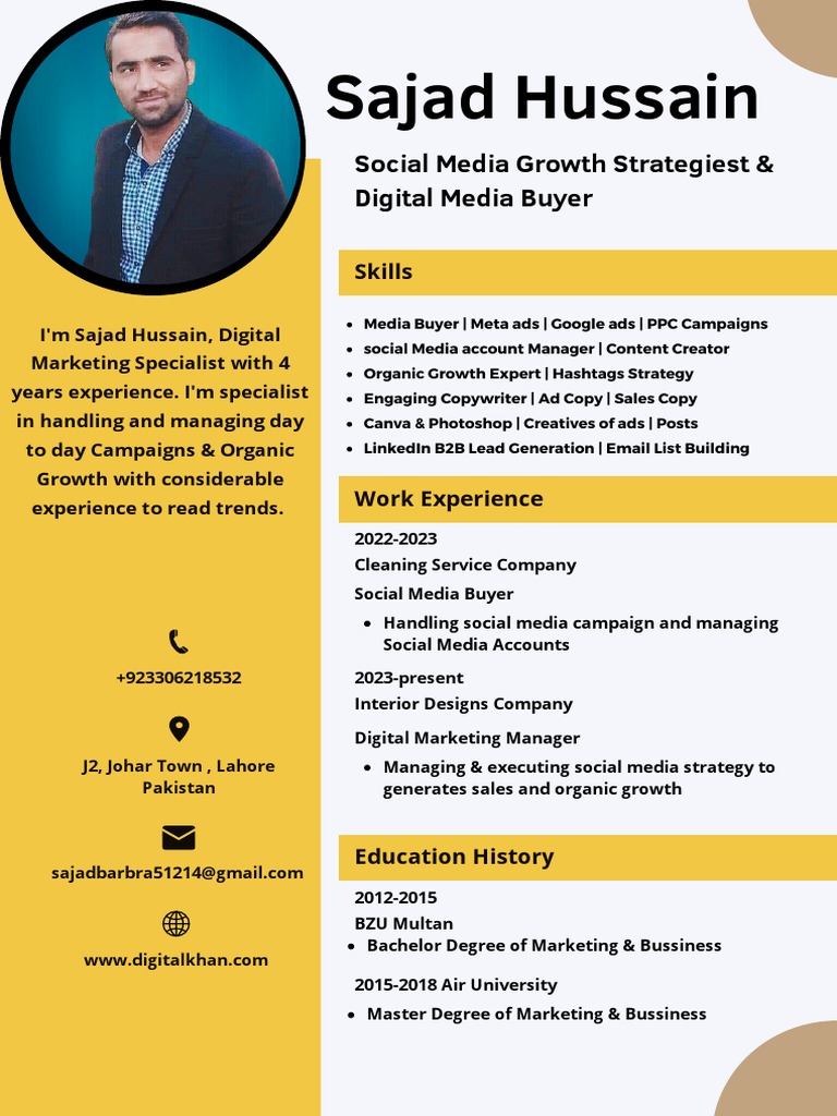 Resume Sajad Hussain | PDF