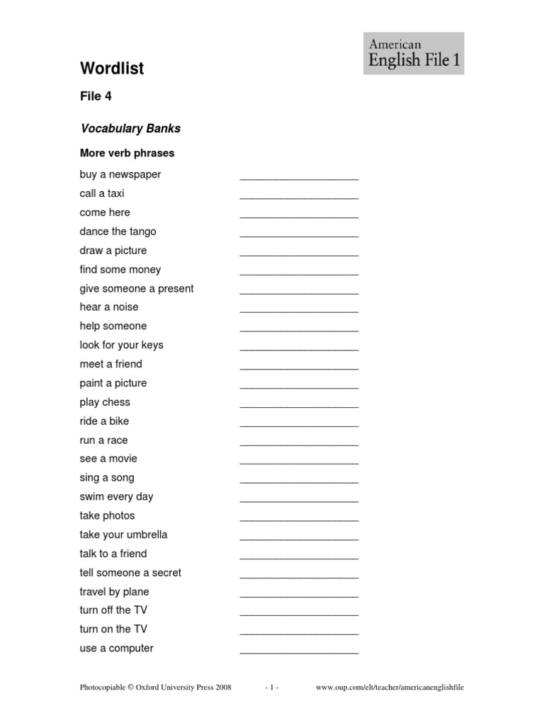 Aef1 File 4 Wordlist | PDF