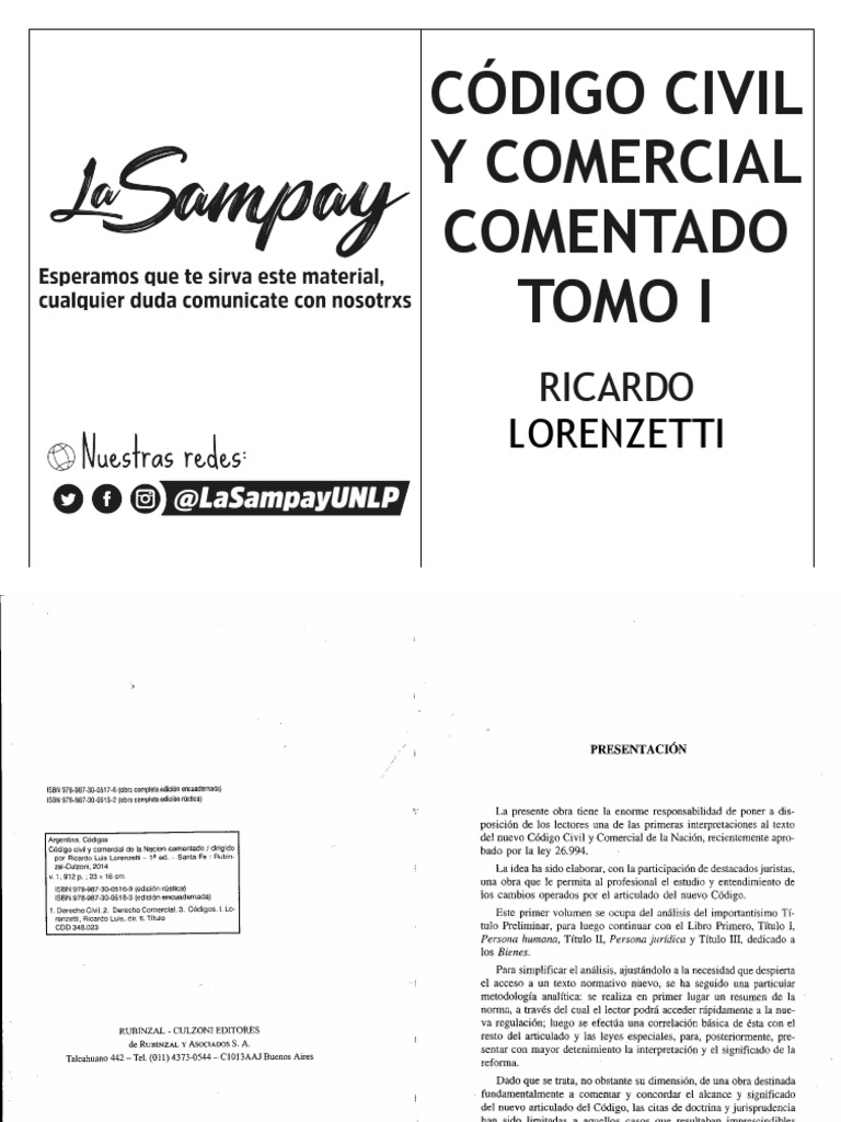 CCyC Lorenzetti - Tomo 1 | PDF