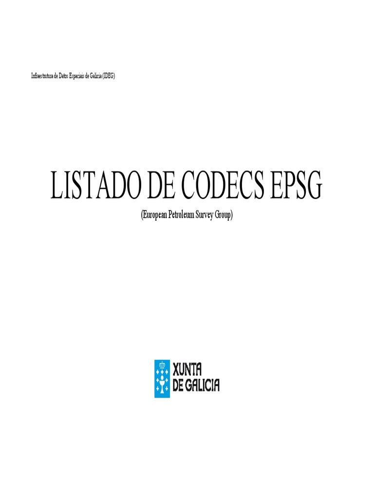 Listado Epsg | PDF