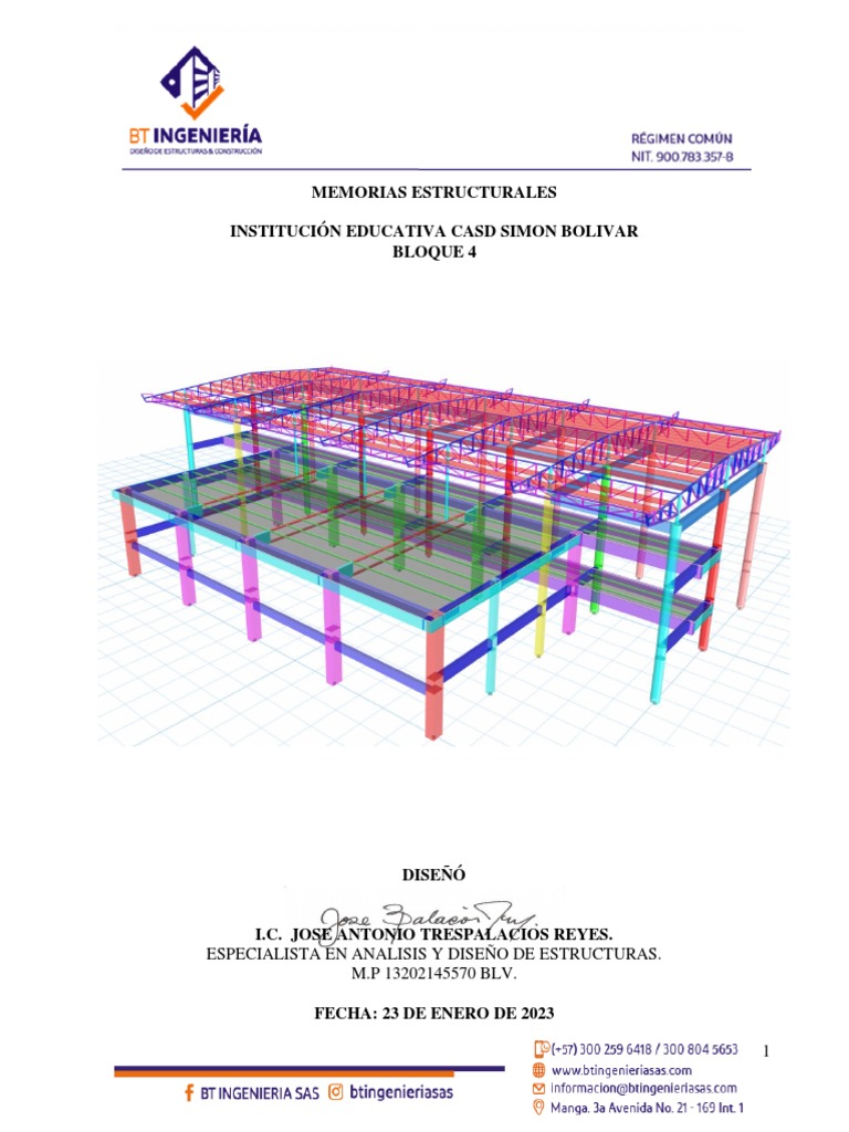 M-400 Institución Educativa Casd Simon Bolivar Bloque 4 | PDF ...
