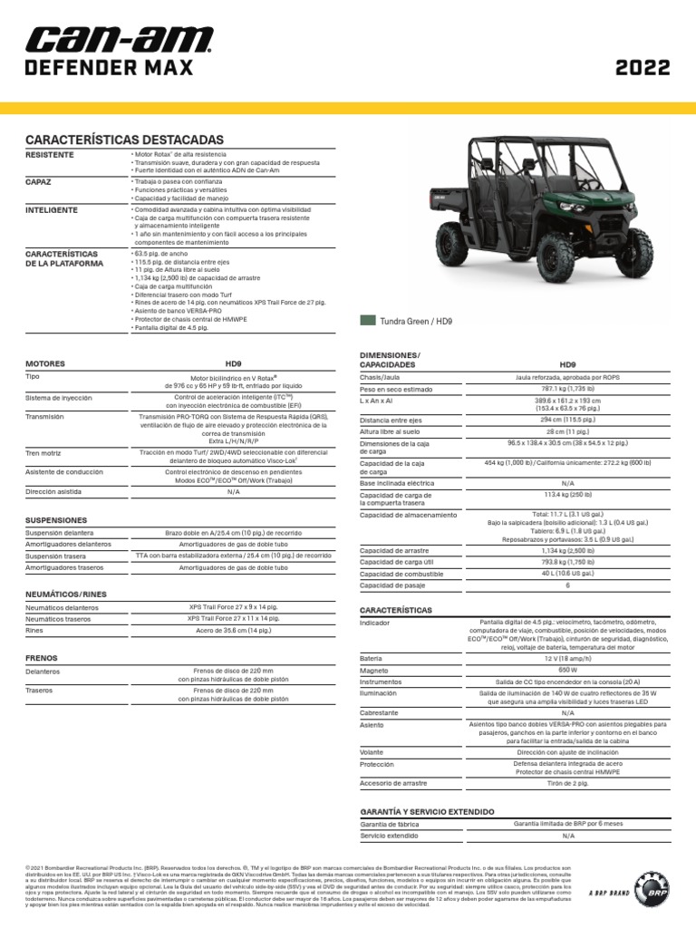 Orv My22 Spec Def Max SPMX | PDF | Vehículos | Ingeniería de Transporte