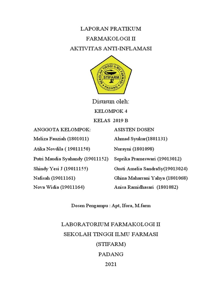 Laporan Anti Inflamasi Kel.4 | PDF