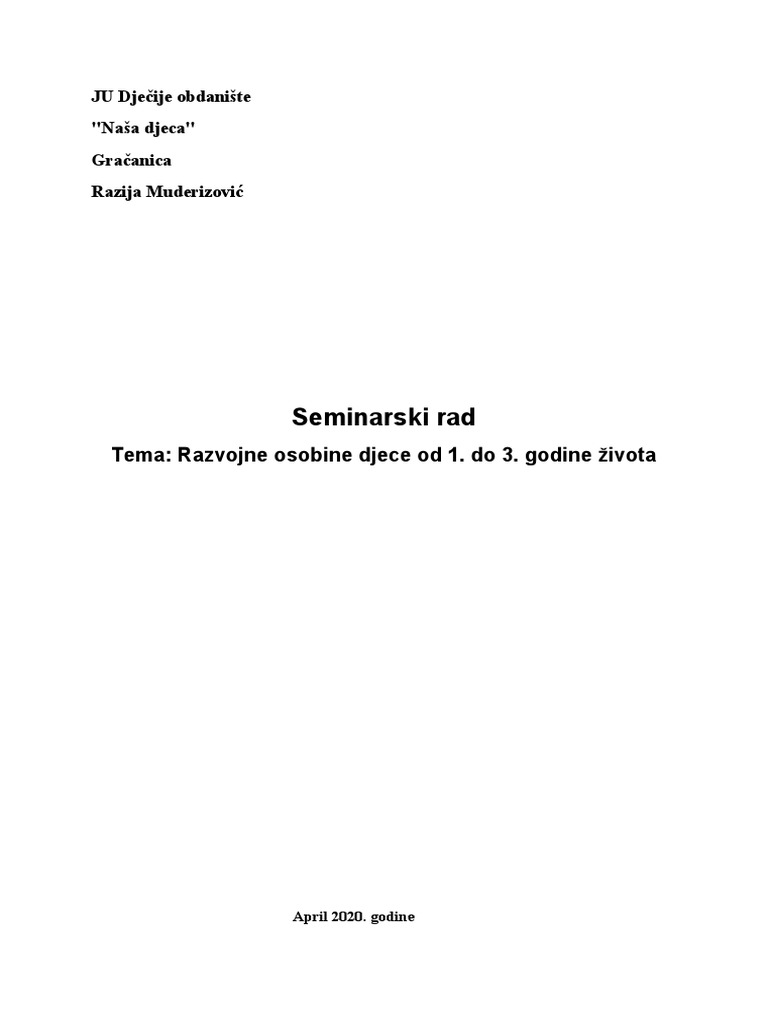 Seminarski Rad | PDF