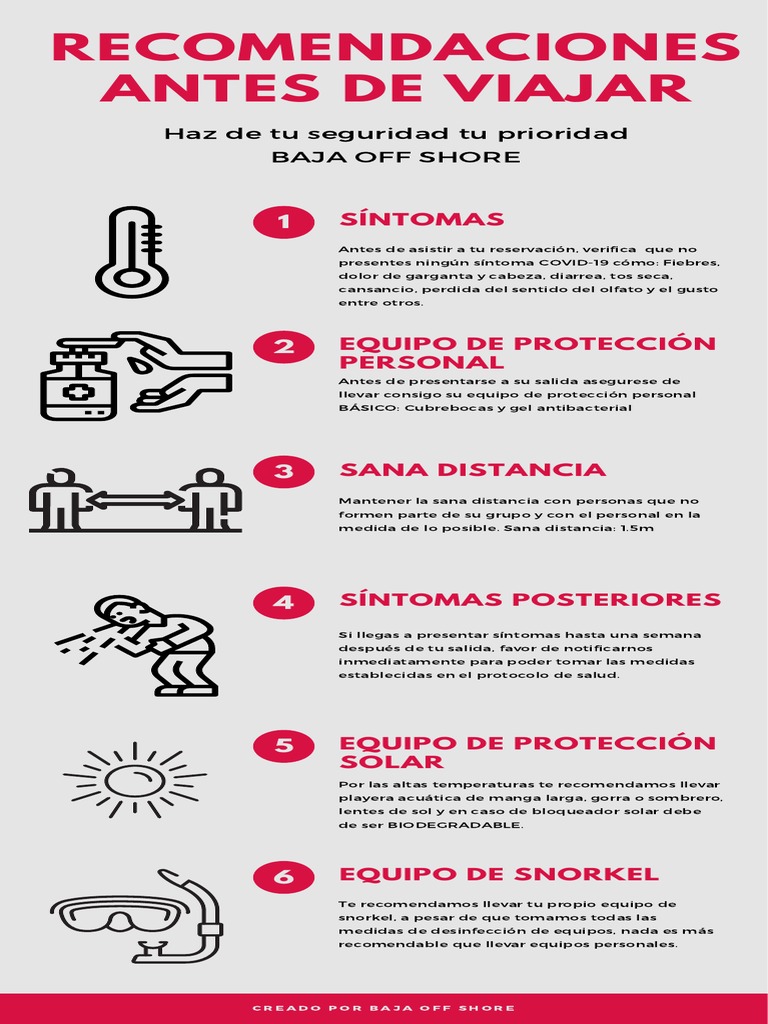 Recomendaciones Antes de Viajar INFOGRAFIA | PDF