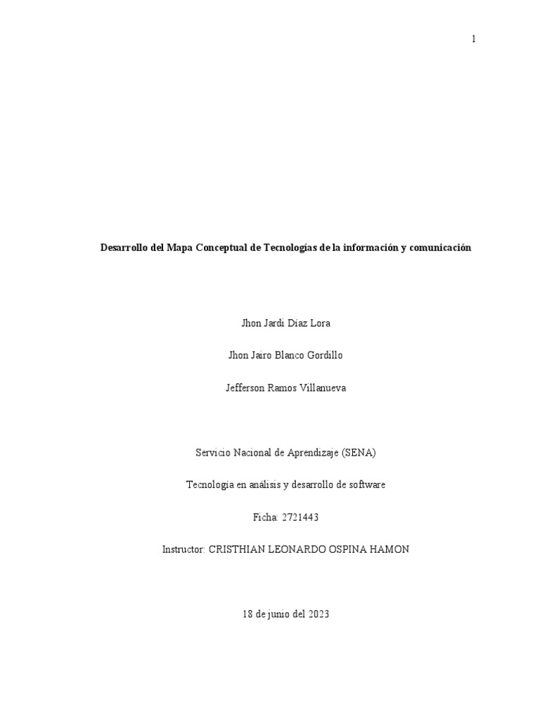 Mapa Conceptual Tic Pdf