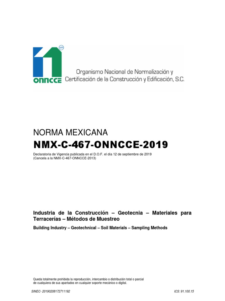 NMX C 467 Onncce 2019 | PDF | El plastico | México