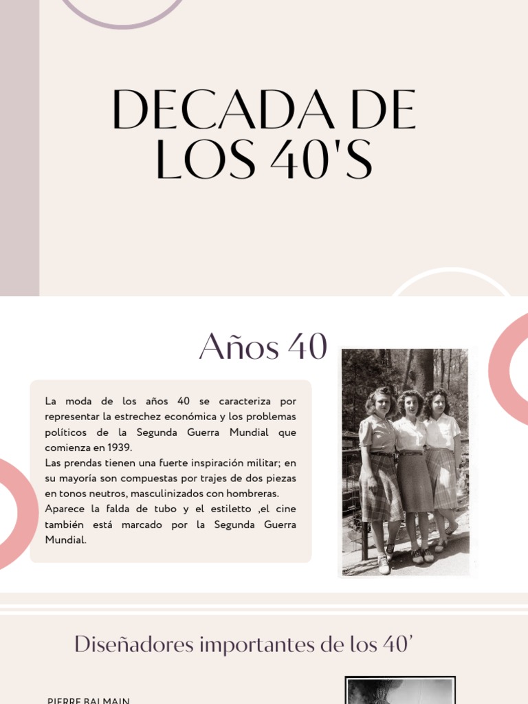 Moda Femenina en los Años 40 | PDF | Moda | Apariencia humana