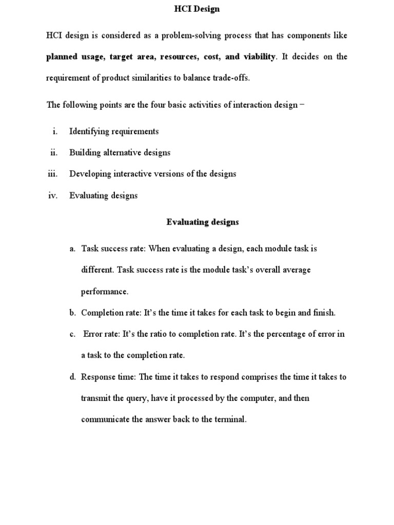CSC 414 Design Process and Task Analysis - 022000 | PDF