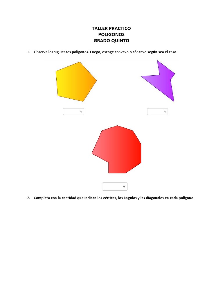Practica - Poligonos 5° | PDF | Métodos y materiales de enseñanza | Ciencia y matemáticas