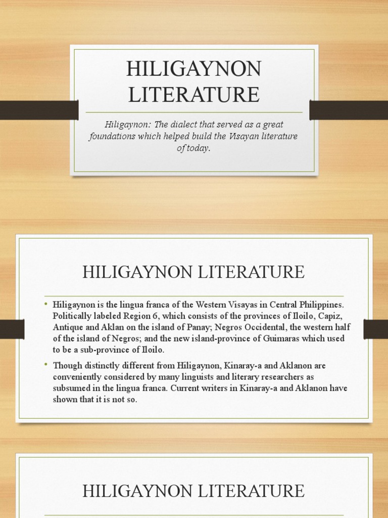 Overview of Hiligaynon Literature | PDF