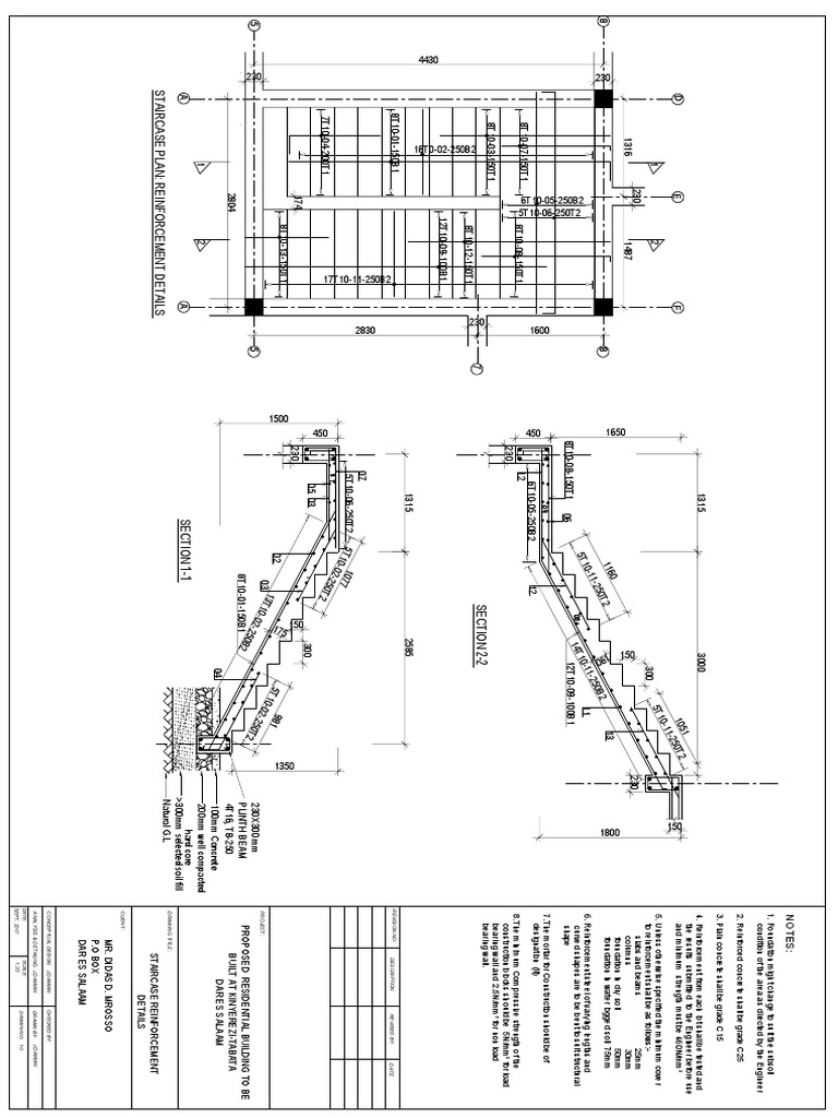 10 - Staircase Reinforcement Details | PDF | Foundation (Engineering ...