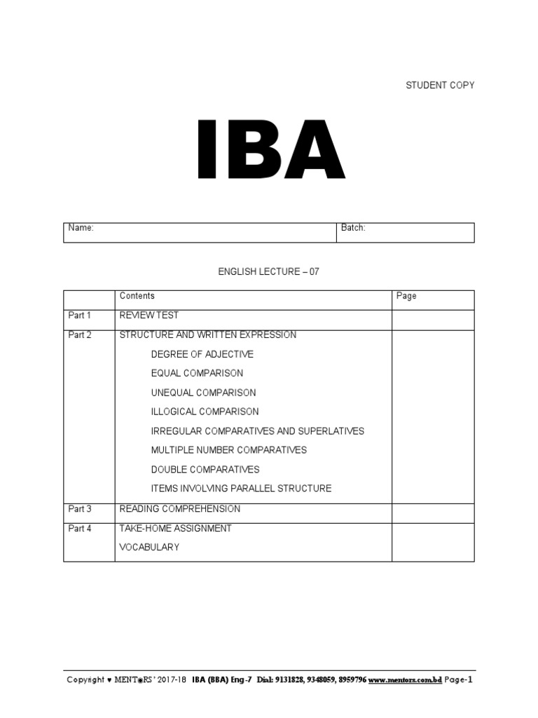 Bba English Lecture | PDF | Adjective | Ozone