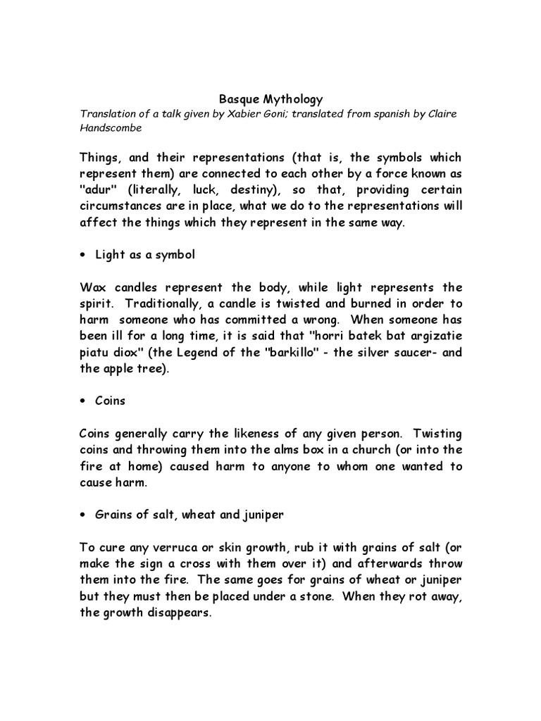Basque Mythology (Inglés) Autor Sareoso | PDF | Paleolithic