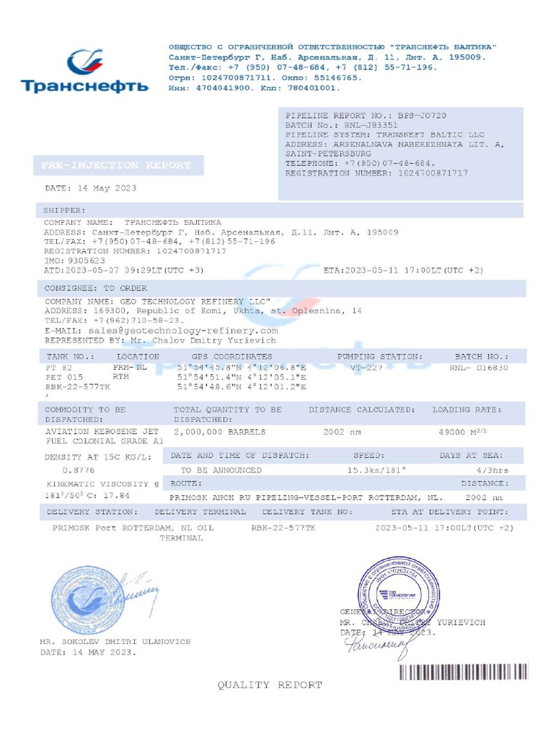 Injection Report Rotterdam | PDF