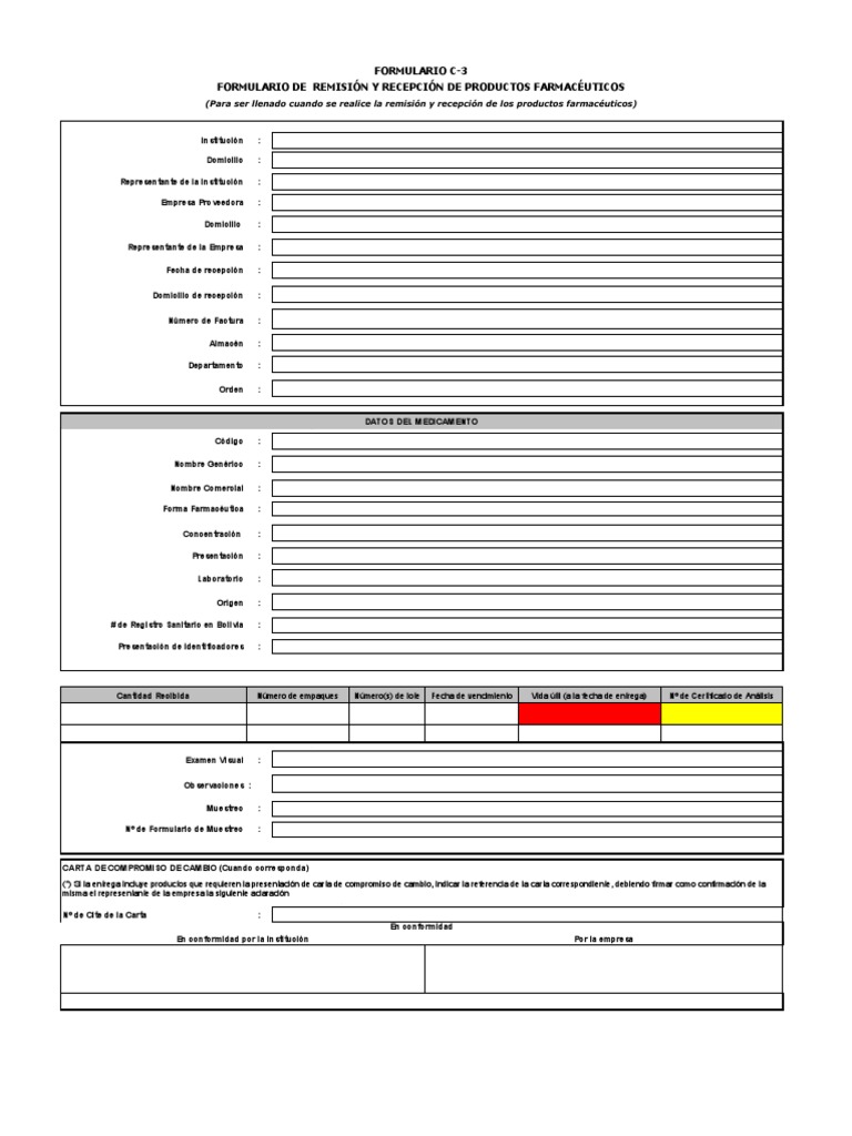 Form C3 | PDF | Farmacéutico | Cuidado de la salud