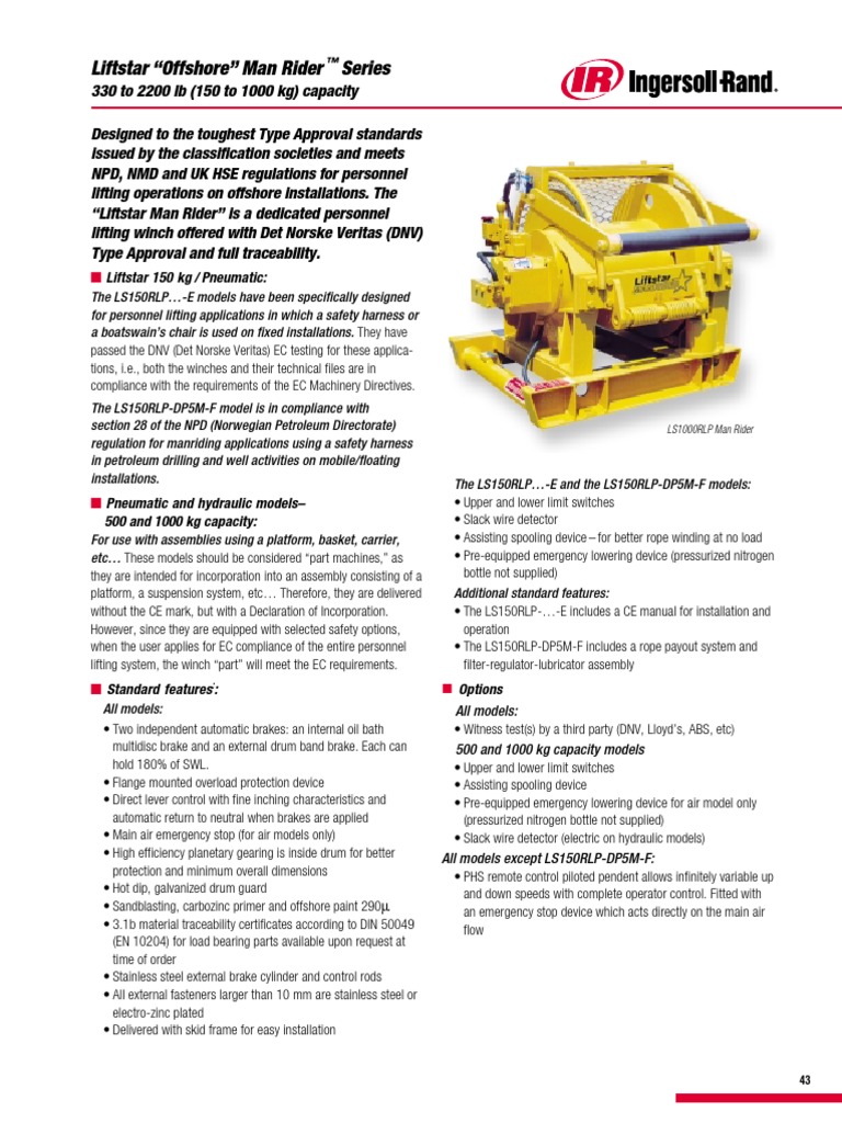 Ronco para Elevar Personal Liftstar - Offshoreman | PDF | Brake | Anti ...