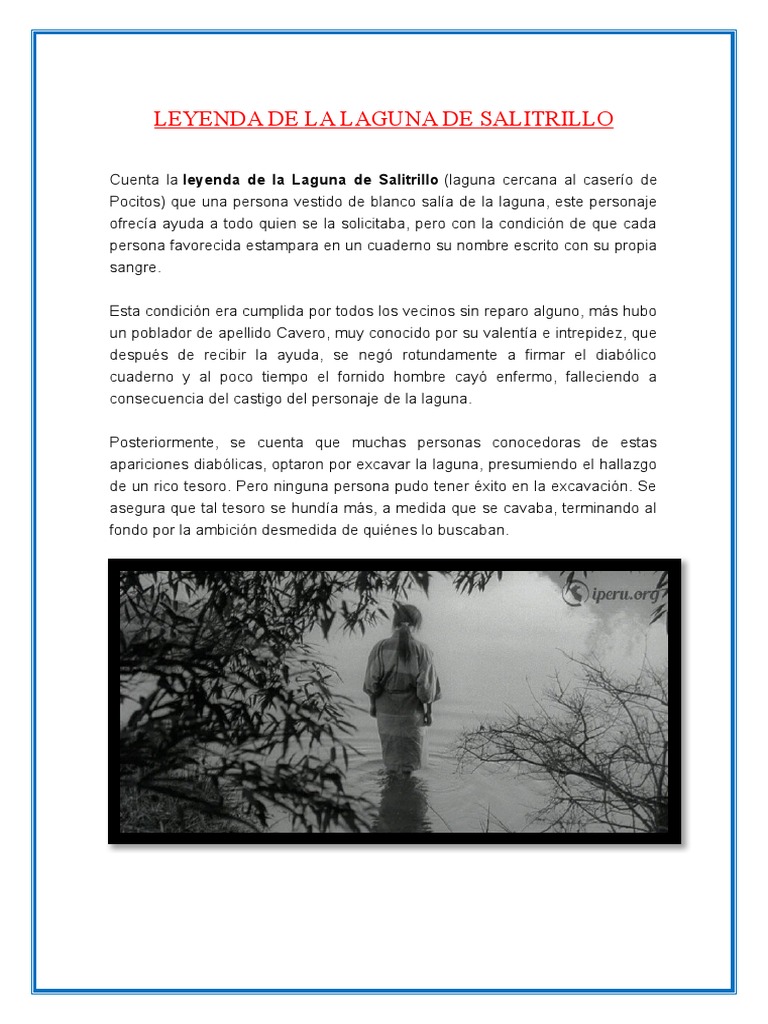 Leyenda de La Laguna de Salitrillo | PDF