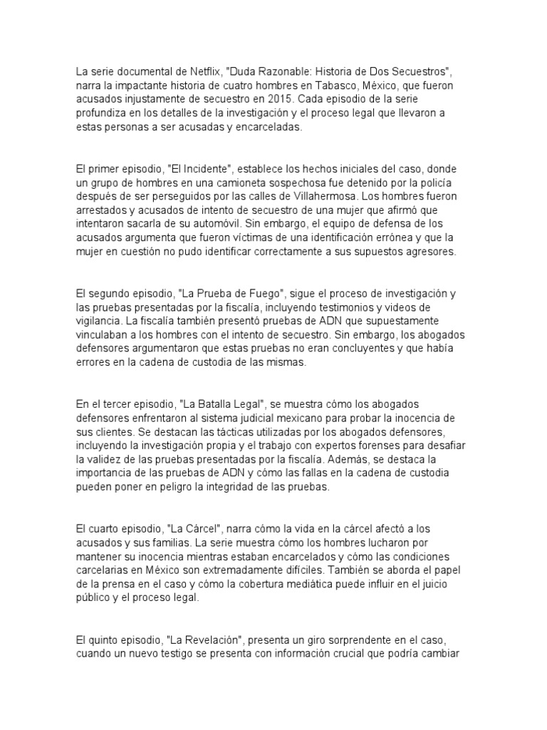 Duda Razonable | PDF | Crímenes | Crimen y violencia