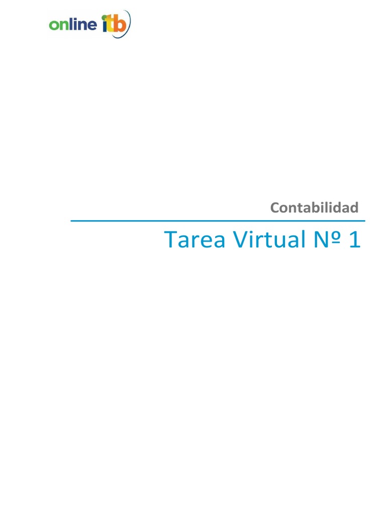 Tarea Virtual 1 Unidad 1 CG1 | Descargar gratis PDF | Contabilidad | Servicios financieros