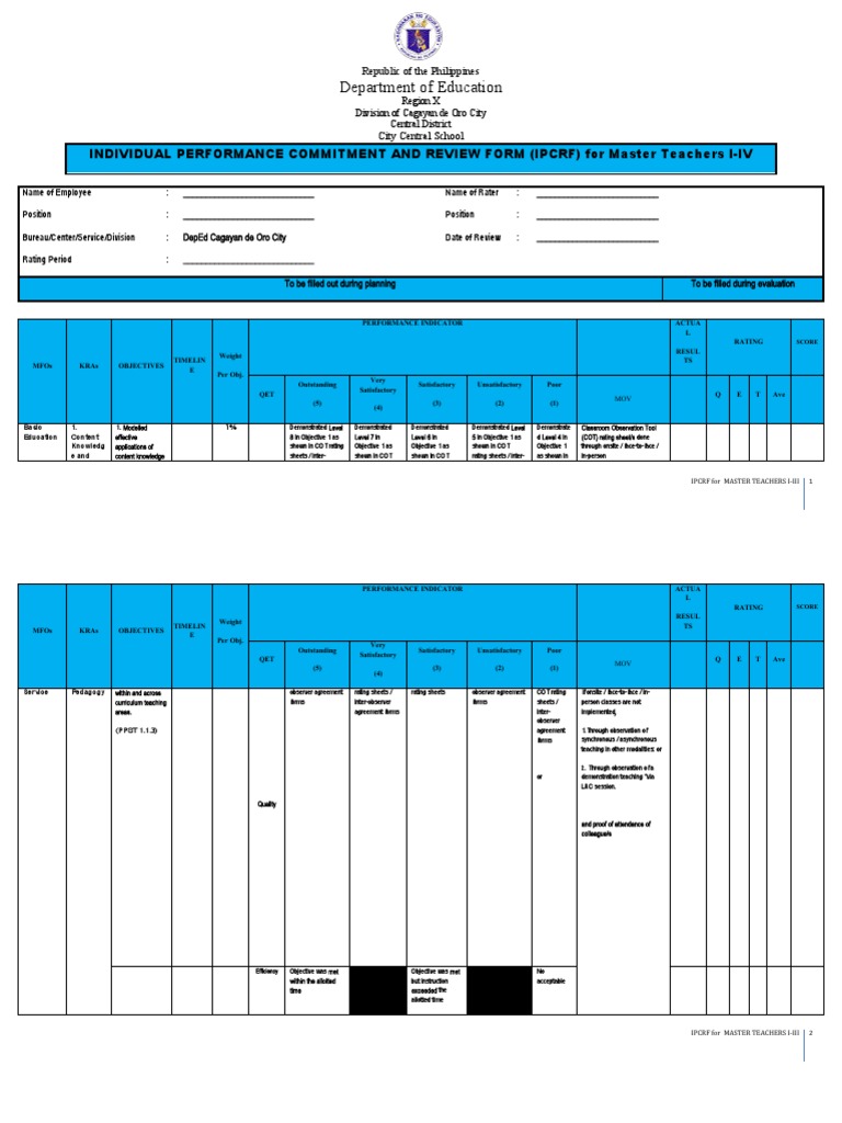 MT Ipcrf 2022 2023 CCS | Download Free PDF | Learning | Mentorship