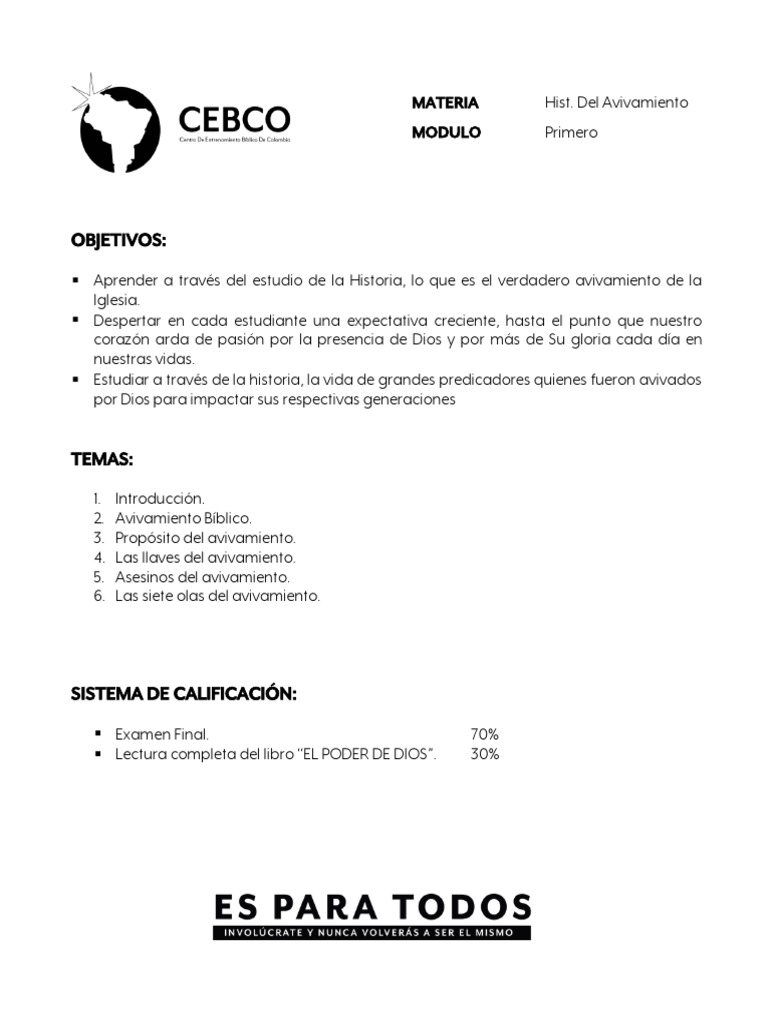 Historia del Avivamiento en la Iglesia | PDF | Religión y espiritualidad