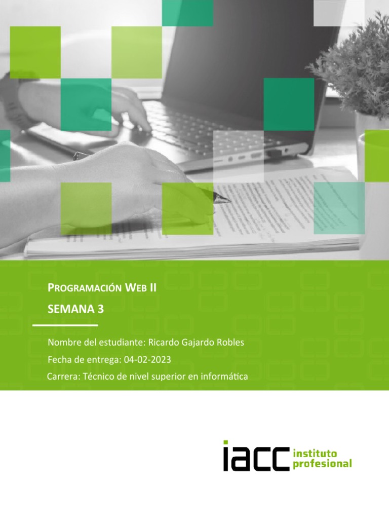 Semana 3 - Programacion WEB LL | PDF