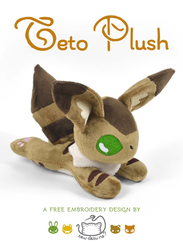 Teto Plush Embroidery Instructions | PDF | Sewing | Embroidery