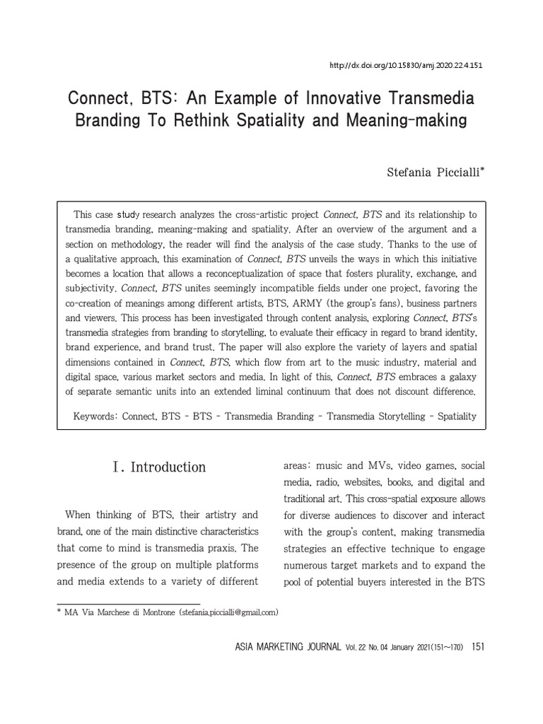 Connect, BTS An Example of Innovative Transmedia Branding To Rethink ...