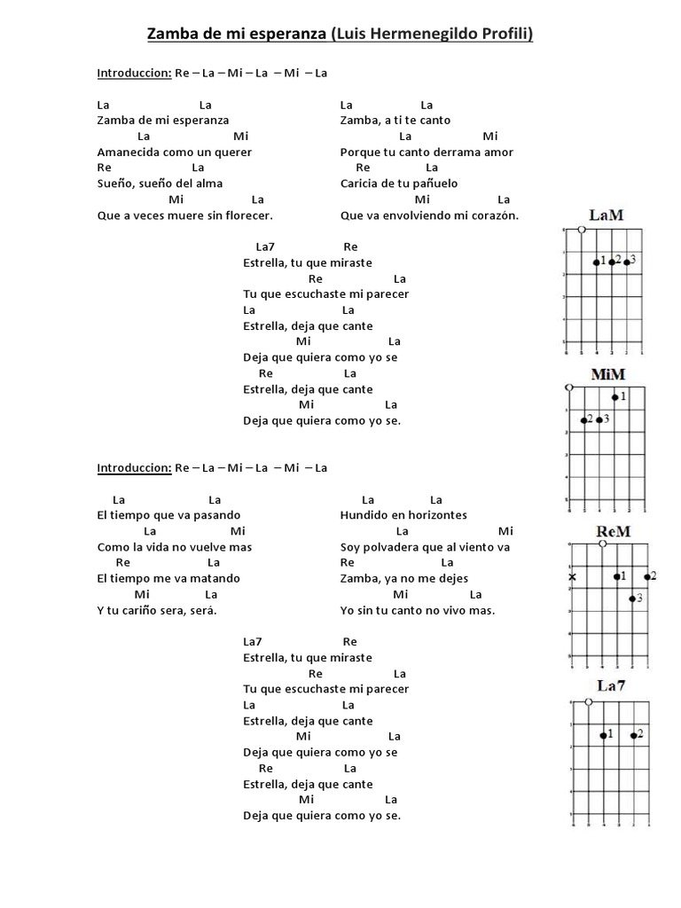 Zamba de Mi Esperanza 1 | PDF