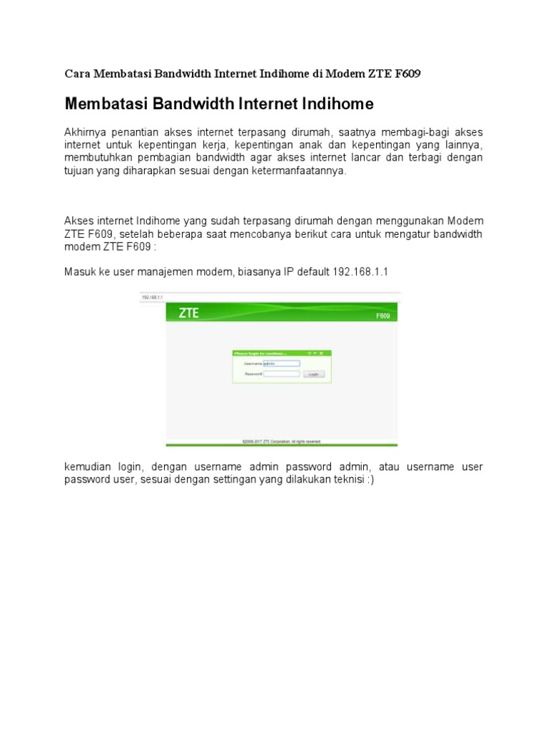 Mengatur Router Indihome | PDF