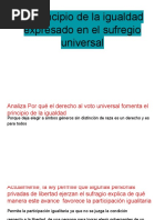 El Principio de Igualdad Expresando El Sufragio Universal | PDF