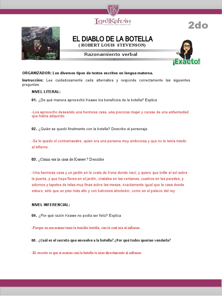 Iii - El Diablo de La Botella - Guia de Lectura Vbok | PDF | Religión y ...