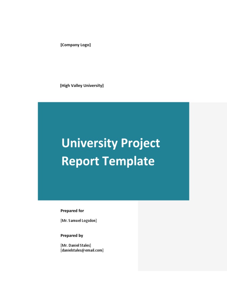University Project Report Template | PDF | Schools | Learning