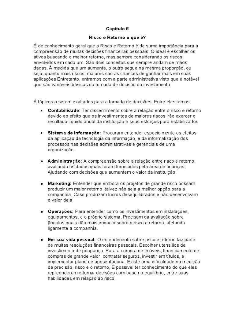 Capital de Risco | PDF | Avaliação de risco | Investimentos