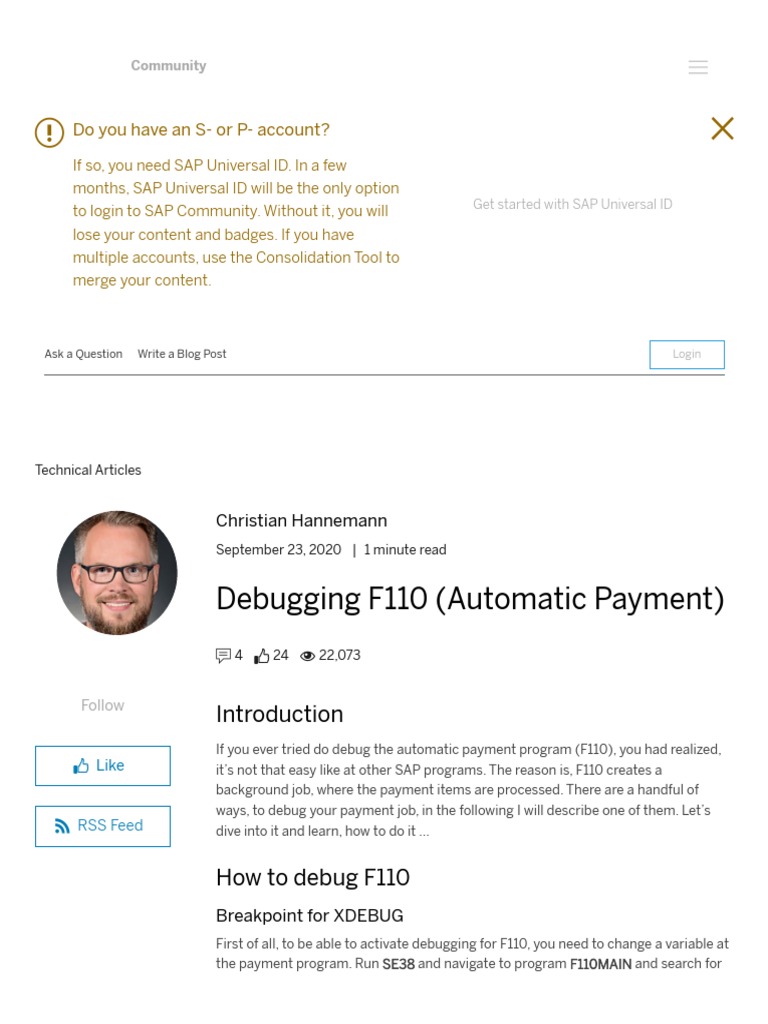 Debugging F110 (Automatic Payment) | PDF | Debugging | Computer Programming