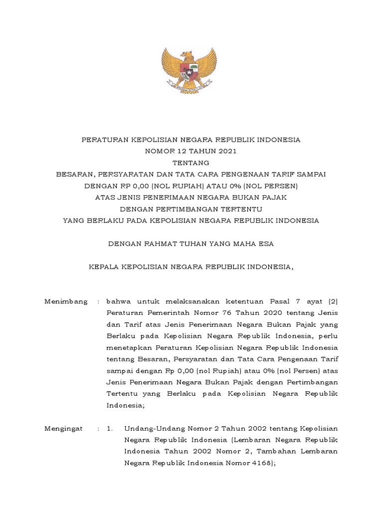 Perpol 12 2021 | PDF