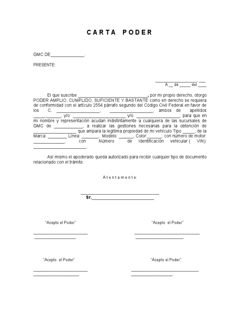 Carta Poder | PDF