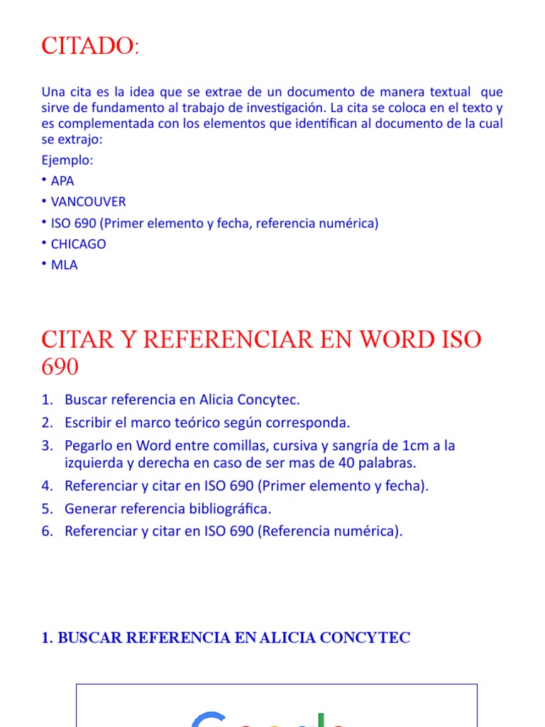 Citar y Referenciar en Word Iso 690 | PDF