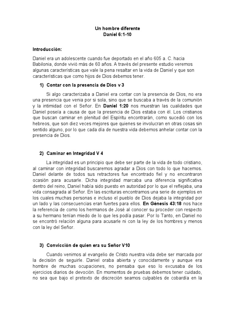 Bosquejo Familiar Daniel 6 | PDF | Dios | Oración