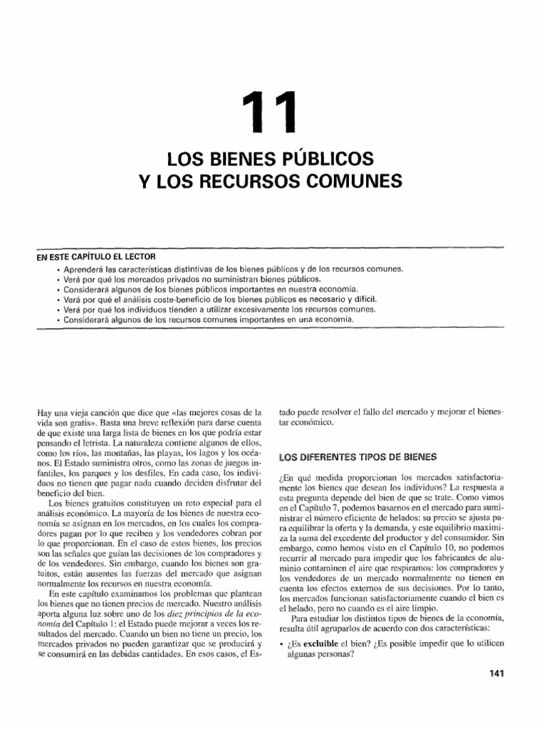 Mankiw 11 Bienes Públicos | PDF