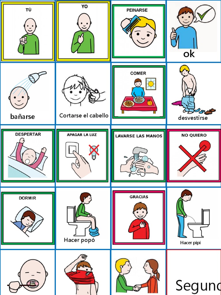 Pictogramas de Acciones Cotidianas para Niños | PDF