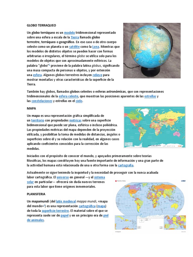 Globo Terraqueo | PDF | Mapa | Cartografía