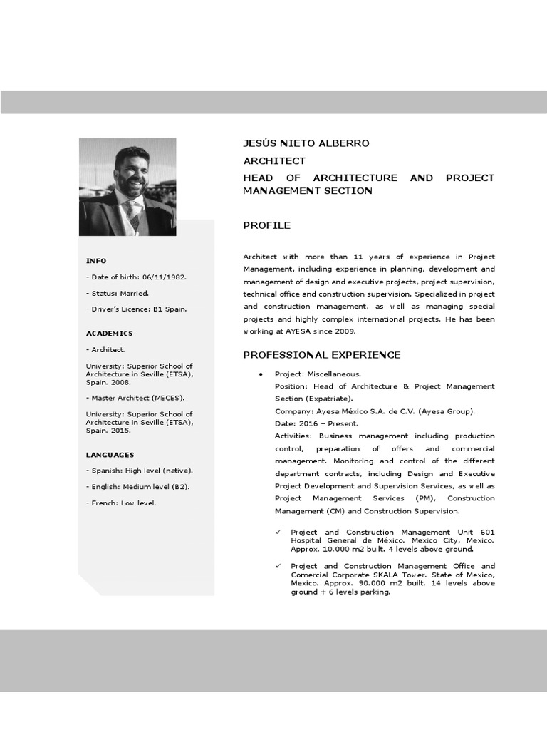 CV Jesus Nieto ENG 210521 | PDF | Mexico City