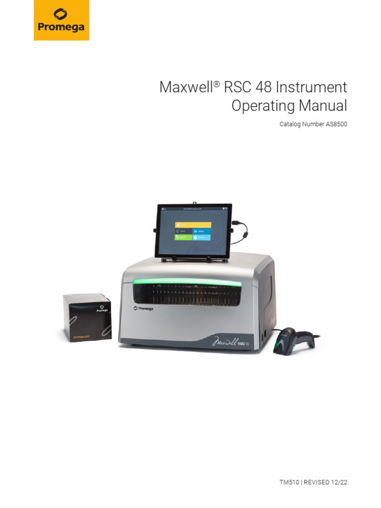 Maxwell RSC 48 Instrument Operating Manual TM510 | PDF | Icon ...