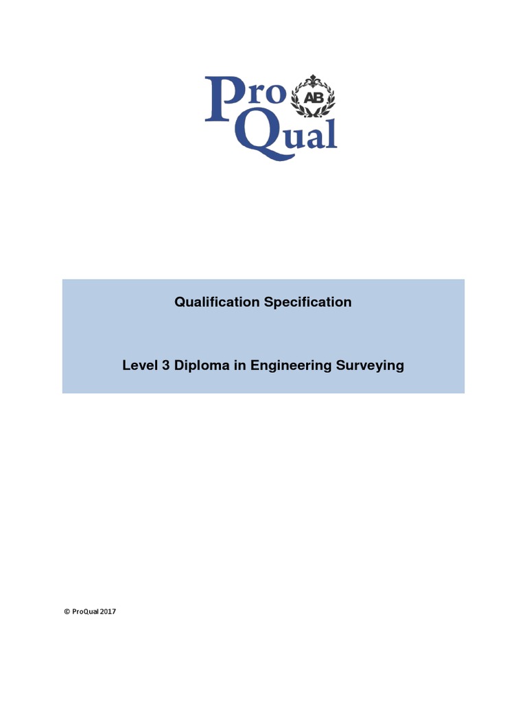 2-ProQual-Level-3-Diploma-in-Engineering-Surveying Handbook | PDF ...