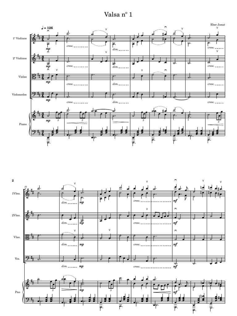Valsa Nº 1 - Eber Josué | PDF | String Instruments